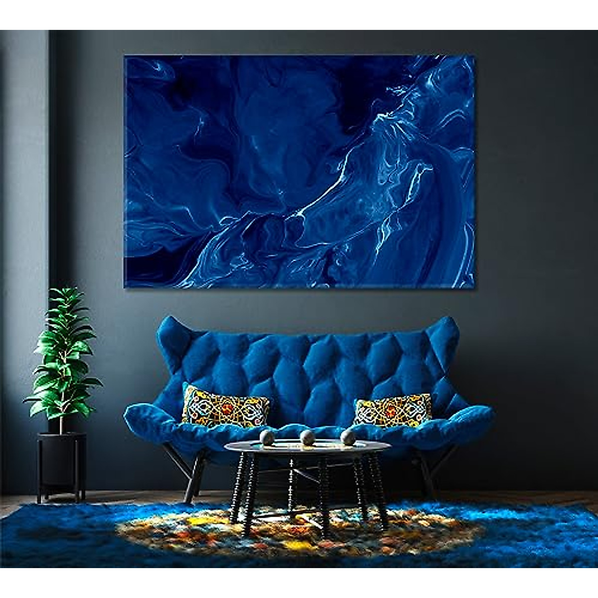 Abstract Ocean Canvas Print 1 Panel / 36x24 inches