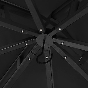 MASTERCANOPY Outdoor Garden Gazebo for Patios with Stable Steel Frame(10x12, Black)