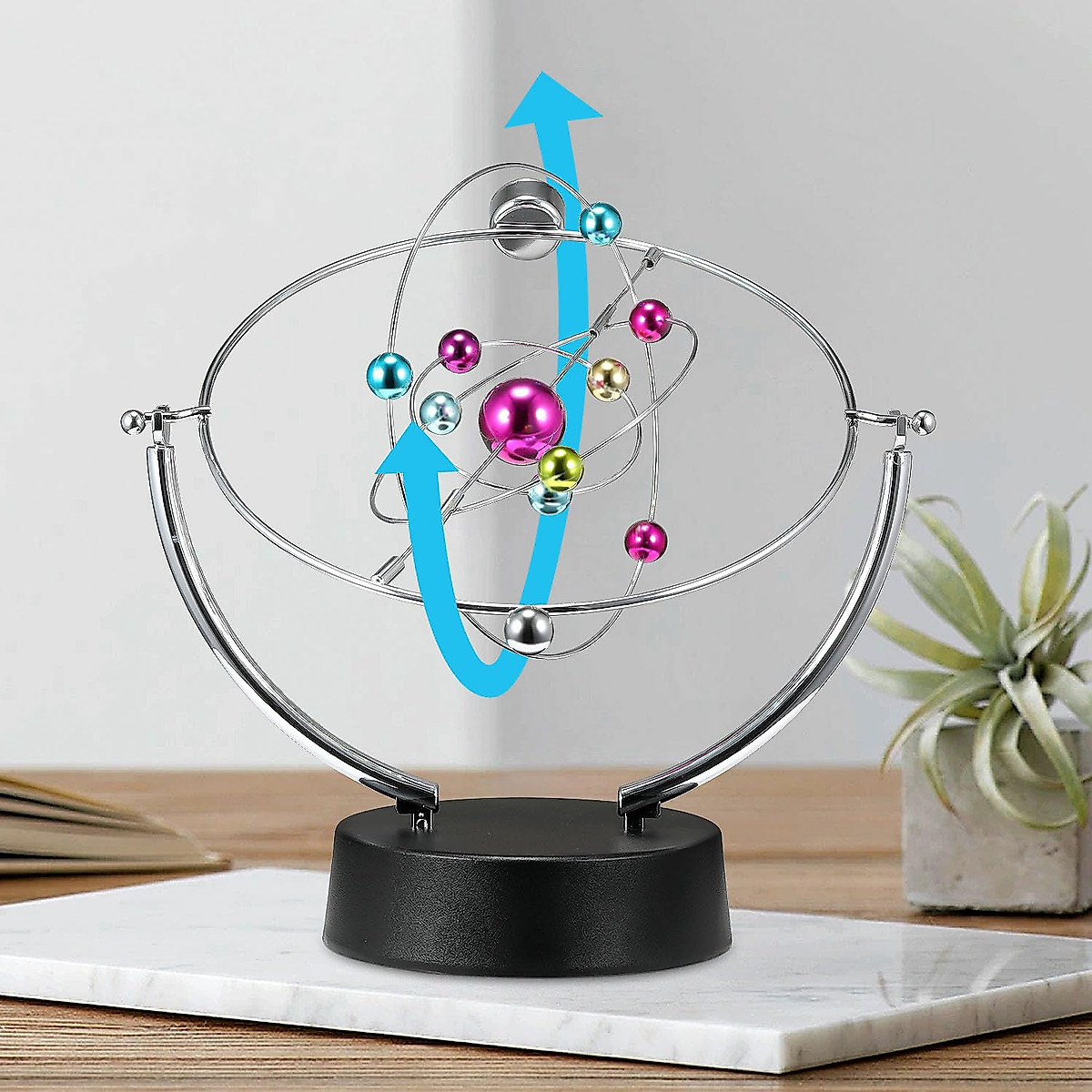 DOTSOG Galaxy Kinetic Art Science Kit Kinetic Art Asteroid Science Desk Toy Home Decorations Electronic Perpetual Motion