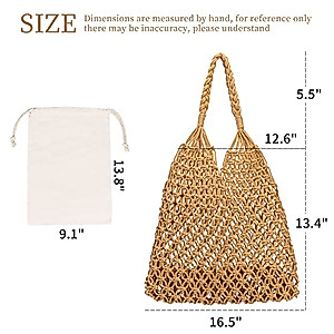 ecosmile Tote Bag Mesh Beach Bag Large Capacity Women's Hobo Handbags Suitable for Gym Work Shopping