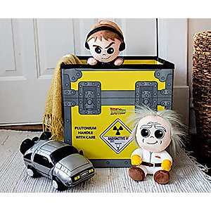 Back to the Future Plutonium 15-Inch Foldable Storage Bin Chest With Lid | Fabric Basket Container, Cube Organizer With Handles | Brown Cubby Cube, Closet Organizer | '80s Toys, Gifts And Collectibles