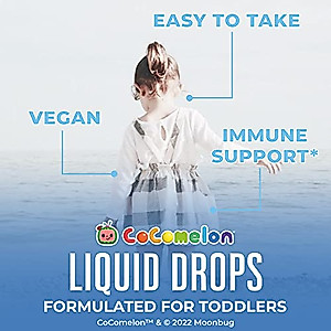 Cocomelon Toddler Liquid Ionic Zinc by MaryRuth's | Sugar Free | USDA Organic | Kids Zinc Sulfate for Ages 1-3 | Immune Support Supplement for Children | Vegan | Non-GMO | Gluten Free | 1 Fl Oz