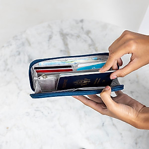 Travelon RFID Blocking Single Zip Wallet, Ocean, One Size