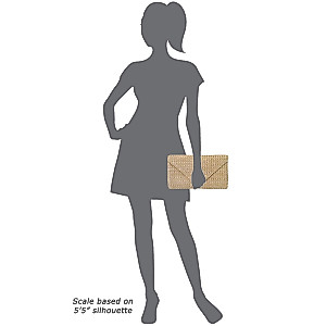 JNB Natural Straw Clutch, Natrual