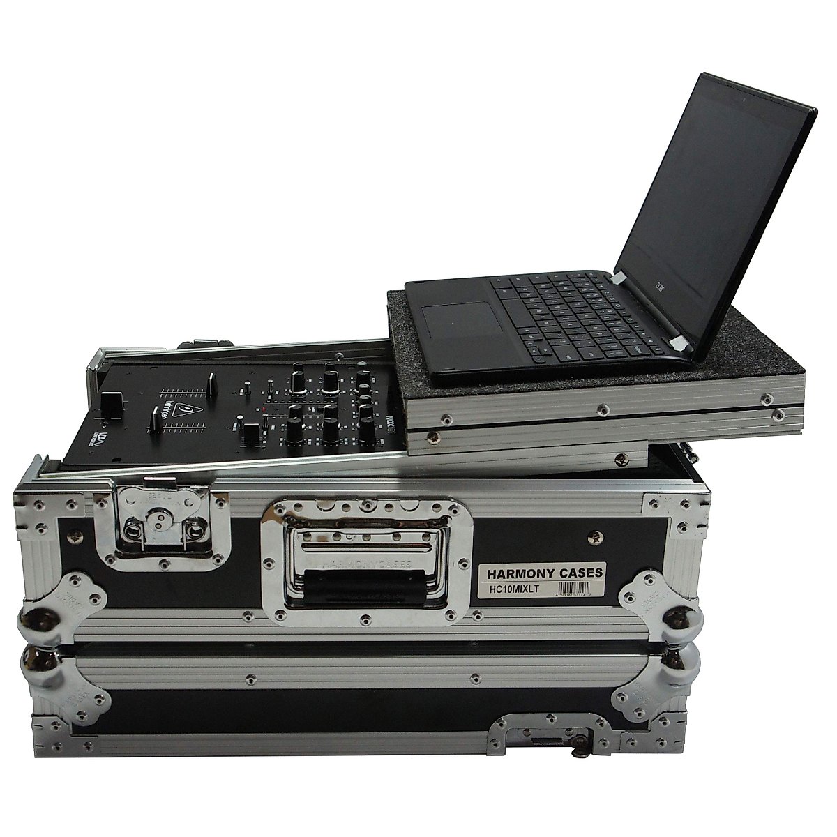 Harmony Audio HC10MIXLT Flight DJ Laptop Glide 10" Mixer Custom Case Compatible with Numark M4