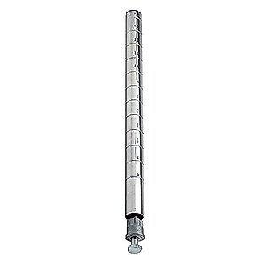 Quantum Storage Systems Wire Shelving Post Chrome 74in