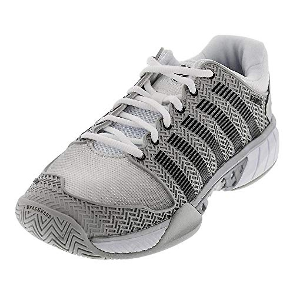 K-Swiss Men's Hypercourt Express Original Tennis Shoe, Glacier Gray/White/Silver, 12 M