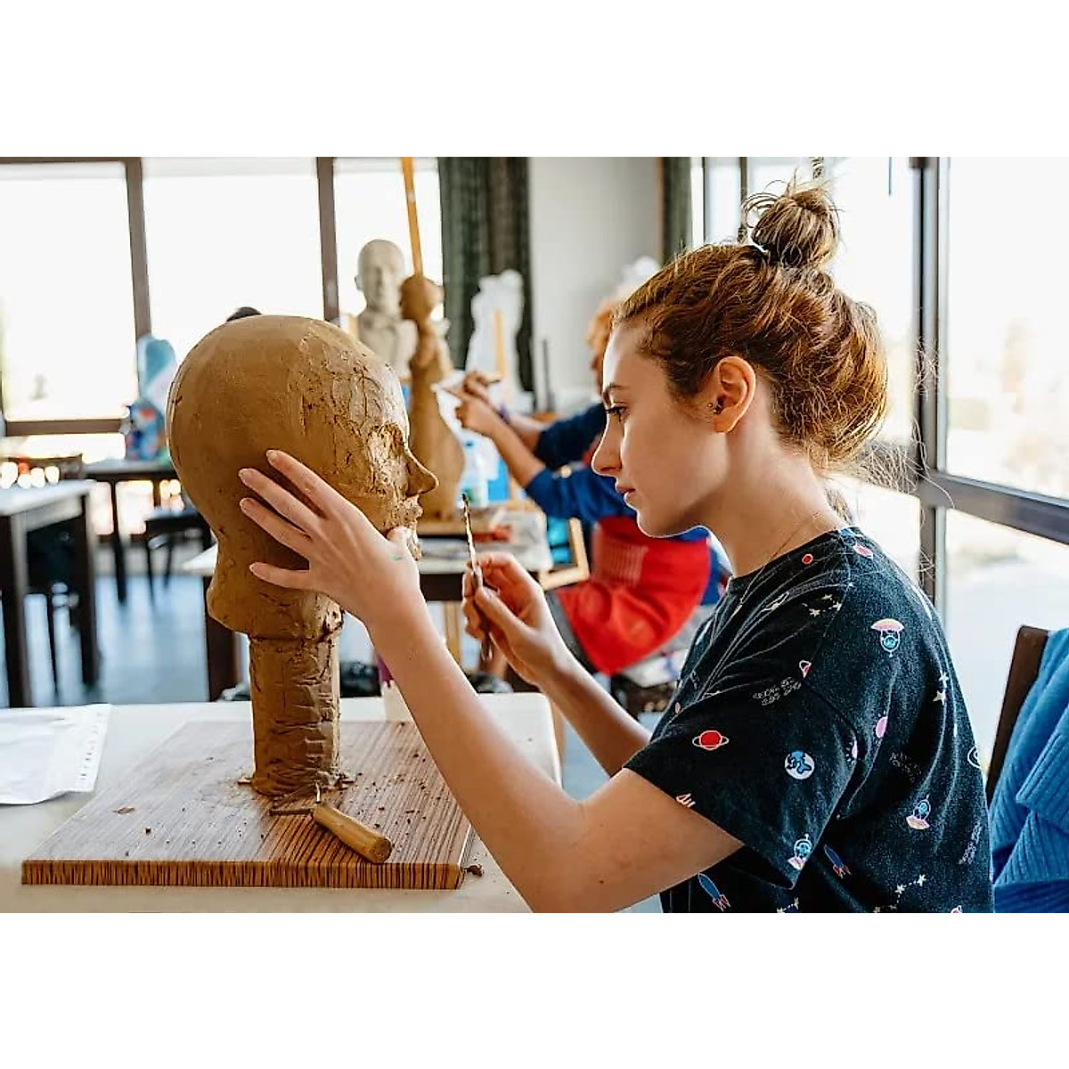 Honbay 3-Piece Clay Sculpture Tools Big Loop Scraper Knife with Sawtooth