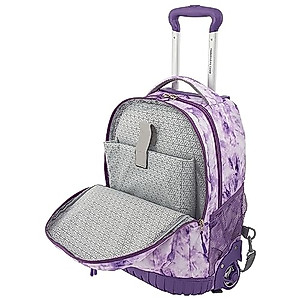 Travelers Club Rolling Backpack, Tie Dye, 20 Inch with Laptop Compartment