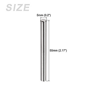 METALLIXITY Dowel Pin (5x55mm) 10Pcs, 304 Stainless Steel Shelf Support Pegs Pin Fastener Elements - for Metal Devices, Furniture Installation, Industrial, DIY