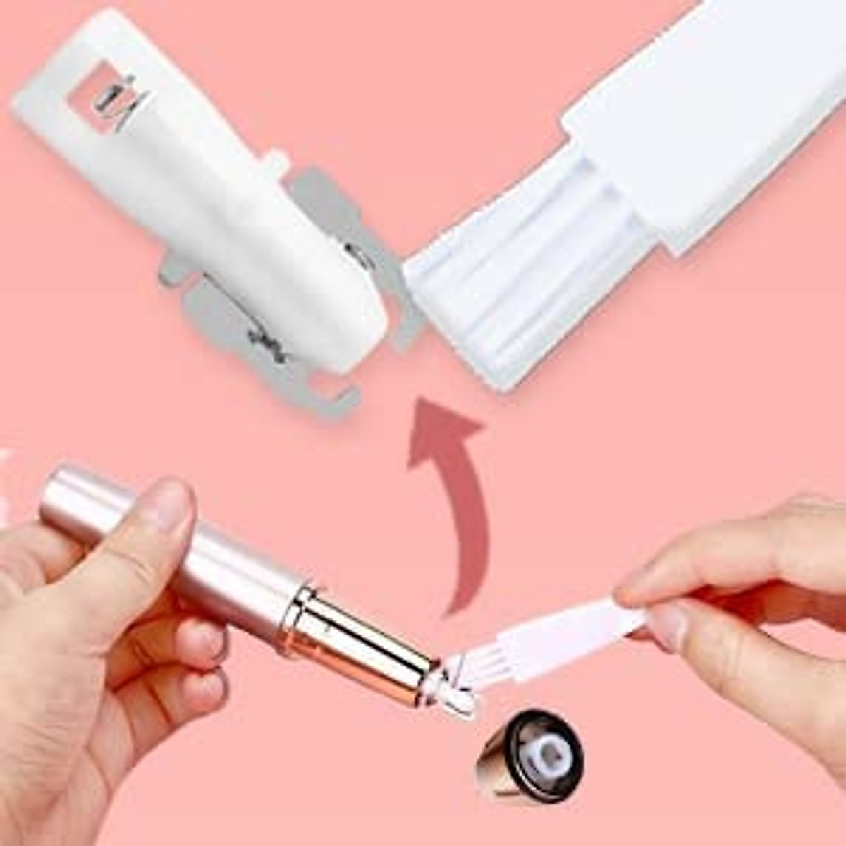 Replacement Heads for Finishing Touch Flawless Brows Eyebrow Facial Hair Remover, Rose Gold - Pack of 4