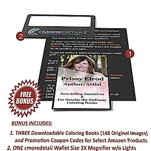 His and Her Credit Card Size Lighted 3X Magnifier Bundle Includes 2 Magnifiers, Each Magnifier for Reading has 3X Fresnel Lens, Use as 3X Magnifying Glass with Light or as Reading Magnifier for Menus