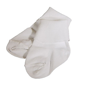 Little Things Mean A Lot Baby Girl or Baby Boy White Cotton Bobby Sock Size - Medium - 18 to 24 Months