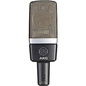AKG C214 Large-Diaphragm Condenser Microphone Bundle with Boom Stand, Pop Filter, XLR Cable and Austin Bazaar Polishing Cloth