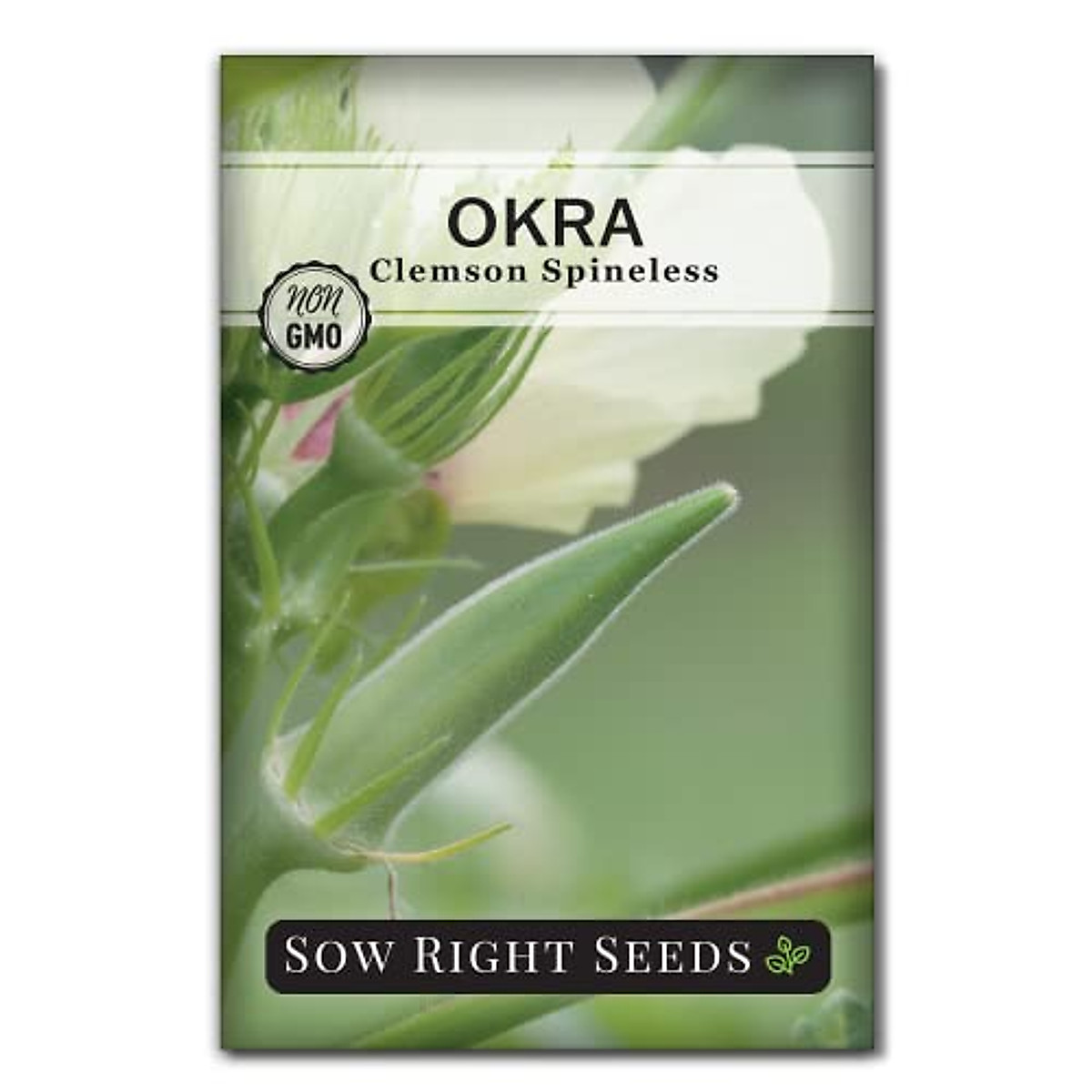 Sow Right Seeds - Clemson Spineless Okra Seed for Planting - Non-GMO Heirloom Packet with Instructions to Plant and Grow an Outdoor Home Vegetable Garden - Fresh and Healthy - Wonderful Gardening Gift