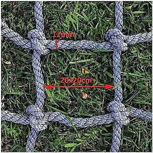 EkiDaz HXRW Rope Net Kids Protective Safety Net Climbing Cargo Netting Outdoor Rope Climbing Net Fall Protection Safety Net Playground Sets for Backyards (Size : 2 * 5m(6.6 * 15.15ft))