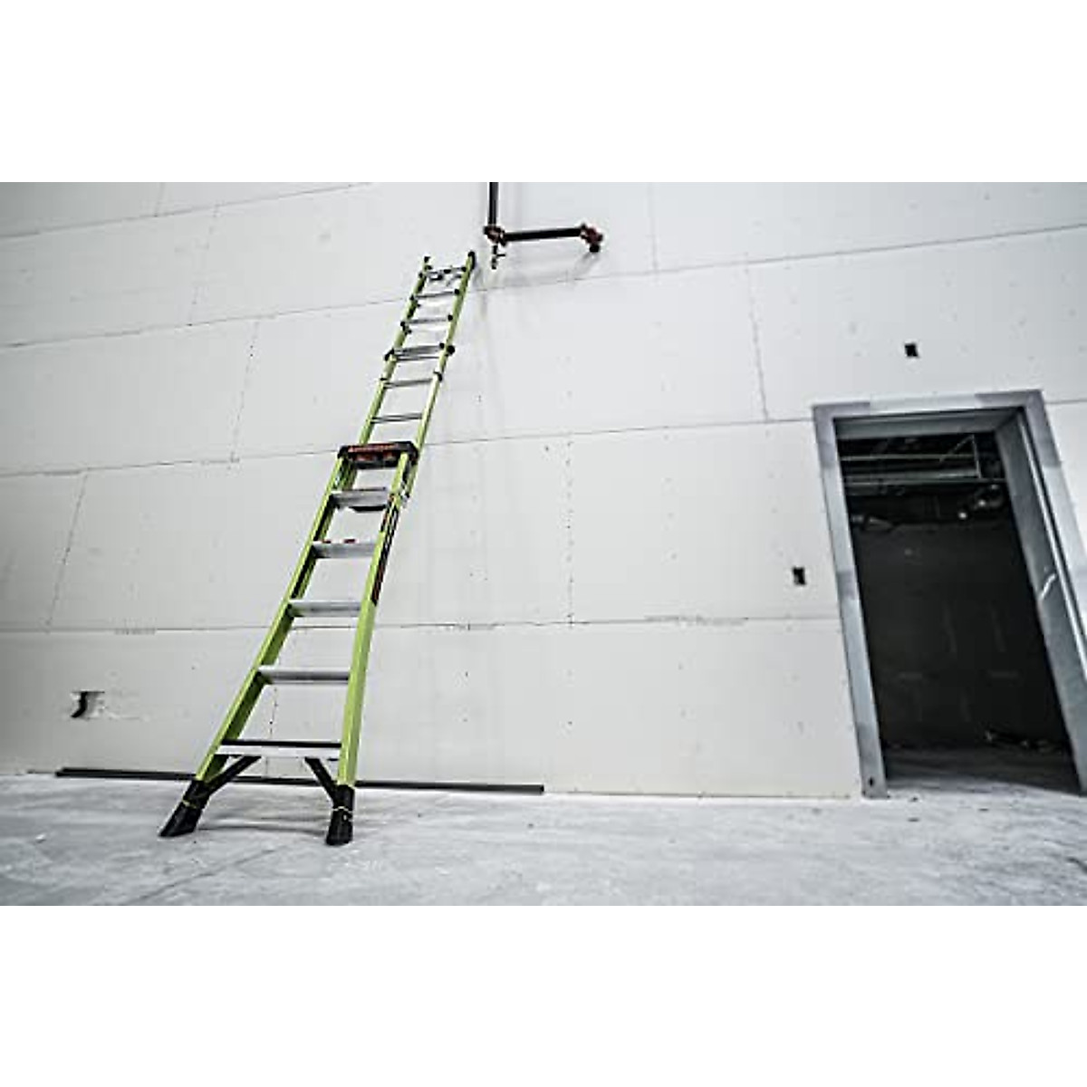 Little Giant Ladders, King Kombo 2.0 XT, Industrial, M6, 6 Ft. A Frame, 10 Ft. Extension, Fiberglass, Type 1AA, 375 lbs Weight Rating, (13936-071), Hi-viz Green
