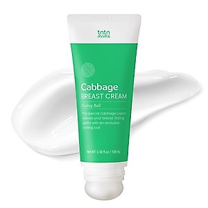 tntnmom's Cabbage Breast Cream 3.38 Oz with Special Cooling Ball applicator | For Engorgement, Mastitis, Stop Lactation | Trusted by Korea Mother, Breastfeeding Essencial