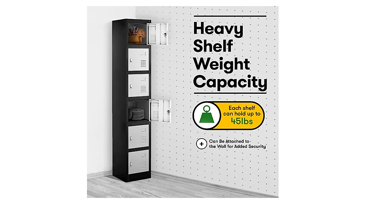 Fedmax Metal Wall Lockers - Secure Storage for School, Gym, Office