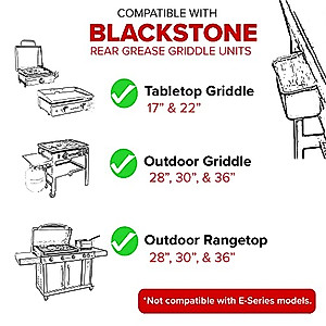Stock Your Home Foil Grill Drip Pan (30 Pack) Compatible with Blackstone's 28”, 30”, & 36” BBQ Griddle + 17” & 22” Tabletop Range- Disposable Aluminum Oil Catcher Tray, Blackstone Grease Cup Liners