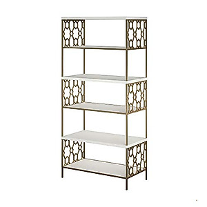 CosmoLiving by Cosmopolitan Ella 5 Shelf, White Bookcase