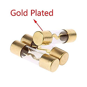 ESUPPORT 5 X 100A AGU Fuse 10X38mm Car Audio Power Safety Protect Glass Tube Gold Plated Radio Refit AMP Amplifier
