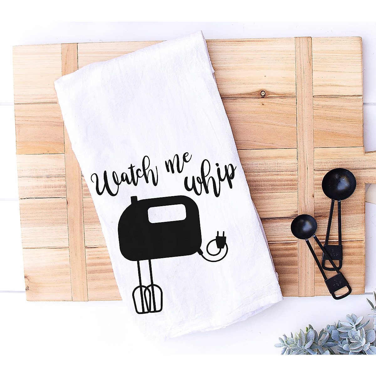 Handmade Funny Kitchen Towel Set -Hand Towels for Baker and Chef - Chop It Like It's Hot/Watch Me Whip - Housewarming Christmas Mother's Day Birthday Gift (Chop it like it's Hot & Watch me Whip)