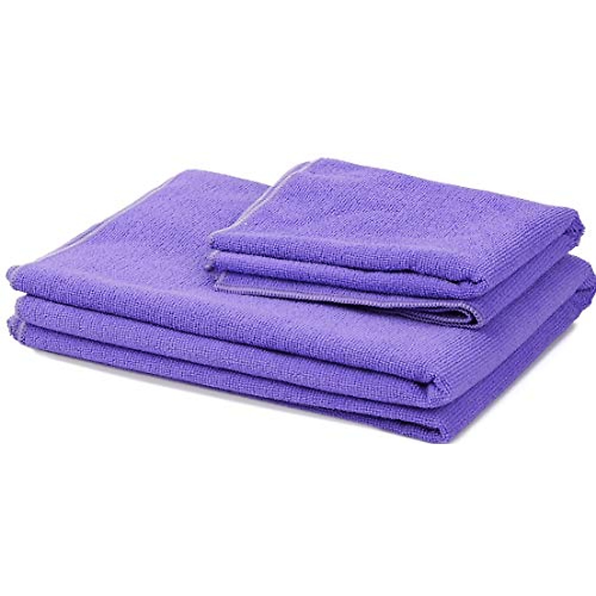 BalanceFrom 7-Piece Set - Include Yoga Mat with Carrying Strap, 2 Yoga Blocks, Yoga Mat Towel, Yoga Hand Towel, Yoga Strap and Yoga Knee Pad (Purple, 1/2"-Thick Mat)