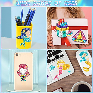 Zonon Gem Diamond Painting Kit for Kids, 26 Pieces Diamond Painting Stickers with DIY Painting Tools to Create Your Own Magical Stickers Cute Art and Crafts for Girls Boys