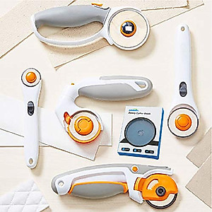 Rotary Cutter Blades 45mm 10 Pack by KISSWILL, Fits Fiskars, Olfa, Martelli, Dremel, Truecut, DAFA Rotary Cutter Replacement for Quilting Scrapbooking Sewing Arts &Crafts, Sharp and Durable