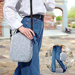 ANNAPRO Hard Carrying Case for Oculus Quest 2, Carrying Travel Case Compatible with Meta/Oculus Quest 2 Headset, Storage Bag for Quest 2 Accessories with Lens Cap Silicone Face Cover Adjustable Straps, Grey