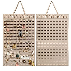 Resovo Hanging Earrings Organizer, Earring Holder & 20 Hooks, Holds Up To 300 Pairs, Compact Design, Soft Material, Earring Hanger Earring Display Hanging Organizer for Women Girls -1 Pack