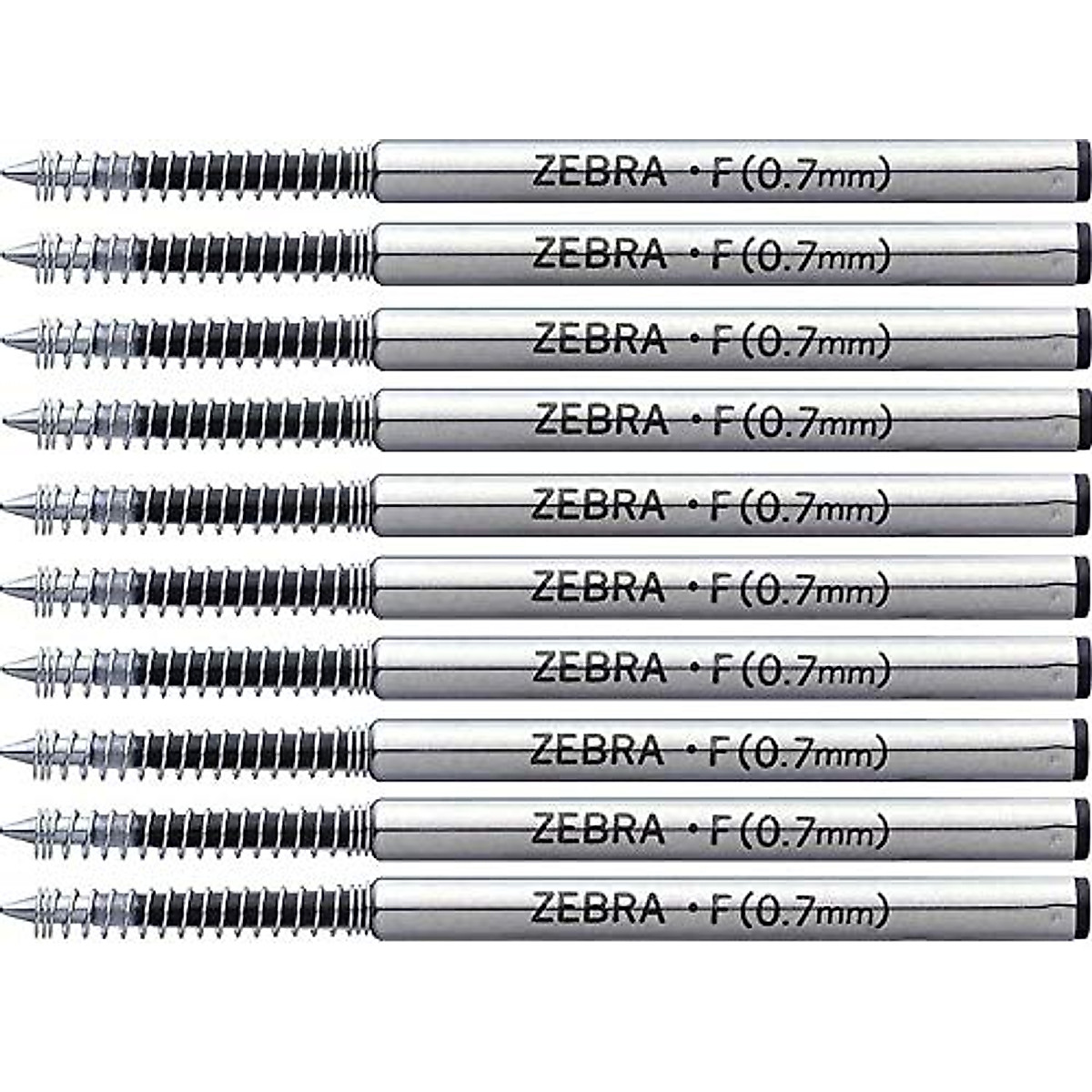 zebra pen refills 0.7mm pack of 10" f-701"