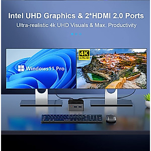 youyeetoo Mini PC,11th Gen 10nm N5105 Portable Tiny Computer Intel, 8GB RAM 256GB NVME SSD Mini Desktop Computer, Micro Computer with Dual HDMI 4K, WiFi 5, BT4.2, Slient Cooling Fans