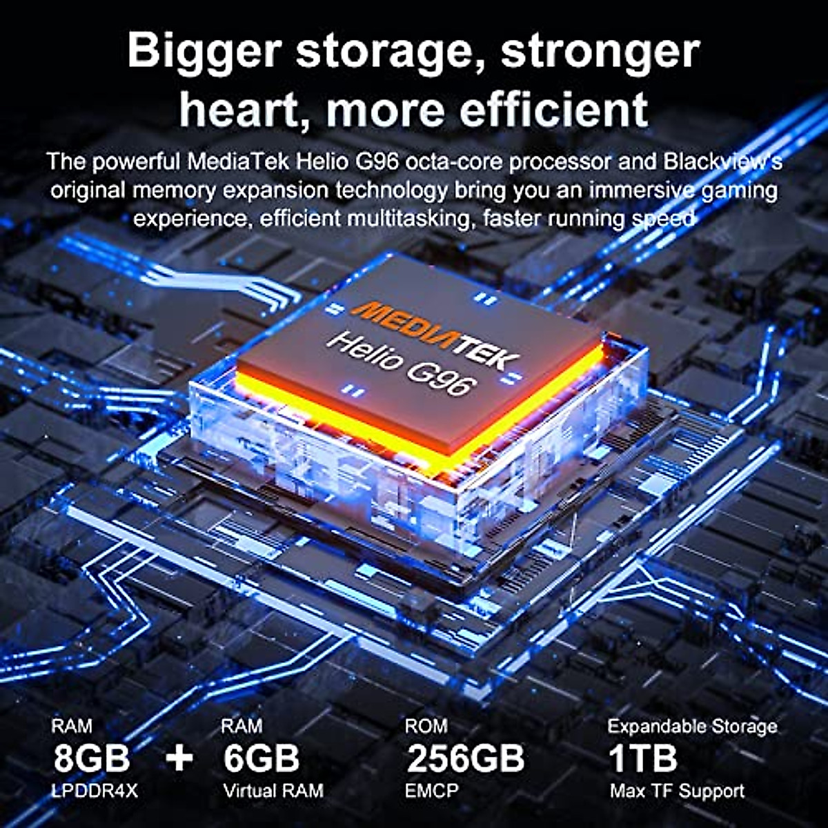 Blackview Rugged Phones Unlocked, BV9200 Android Phones(2023), 14GB+256GB/1TB Unlocked Cell Phone, 66W Fast+ 30W Wireless Charge, Octa-core Helio G96, 2.4K 120Hz Display, 50MP Camera, Android 12, NFC