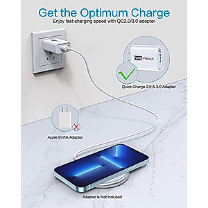 Wireless Charger,Vebach 10W Aviation Aluminum Wireless Charging Pad Compatible with iPhone 14/13/13 Pro/13 Mini/13 Pro Max/12/11/X,Samsung Galaxy S21/S20/Note 10/S10 etc