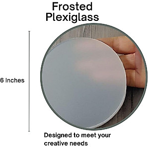 Frosted Acrylic Cake Circle, Blank Disc for D.I.Y - 6 Inch Diameter Acrylic Round Disc, Perfect for Cake Decorating Vinyl Craft Project - 6 Inch Multipurpose Plexiglass (3 Units)