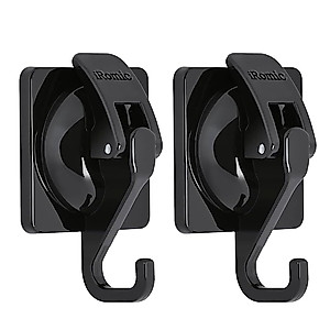 iRomic New Heavy Duty Vacuum Suction Cup Hook Organizer for Kitchen&Bathroom Accessories,Black.