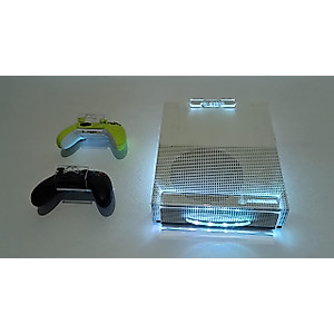 WALL MOUNT FOR XBOX ONE WITH MULTICOLOR LED LIGHTING KIT + 2 CONTROL MOUNT (one FAT (first generation))