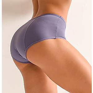 YOYI FASHION Women Mesh Holes Breathable Leakproof Period Panties Mulit Pack US Size XXS-4XL/11 (US, Alpha, XX-Large, Regular, Regular, Black, Blue, Purple)