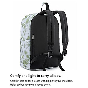 HotStyle 936Plus Tie Dye School Backpack Aesthetic Bookbag for Teen Girls, Green