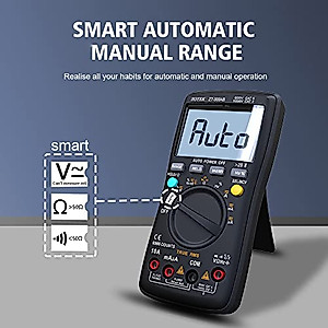 ZOTEK ZT-300AB Bluetooth Digital multimeter Tester Multi Testers True RMS Tester Automatic Mode Counts Measures Voltage Current Resistance Capacitance Frequency Temperature diode Meter