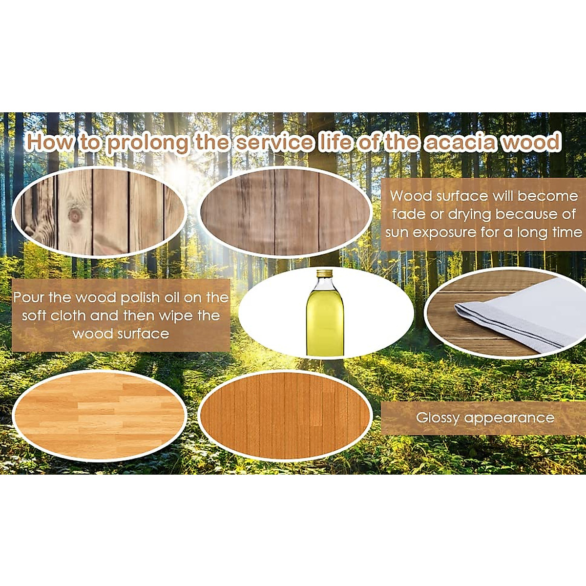 HAPPYGRILL 9 Pieces Patio Dining Set Outdoor Rattan Wicker Dining Set with Cushions, Garden Dining Table Chairs Set with Acacia Wood Table Top & Armrest