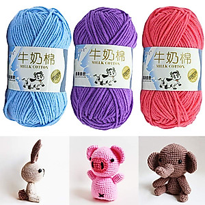 50g DIY Soft Milk Cotton Fiber for Knitting Sweater Blanket Scarf Crochet Knitting Yarn Ball