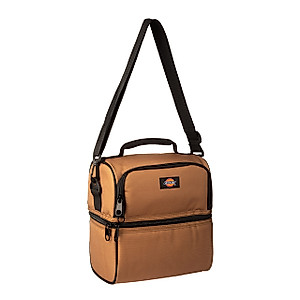 Dickies Insulated Multi-Compartment Lunch Box Reusable Beach Cooler Tote Bag (Duck Brown)
