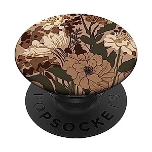 Boho Botanical Beige Brown Exotic Minimalist Tropical PopSockets Swappable PopGrip