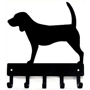 The Metal Peddler Beagle Dog - Key Holder & Leash Hanger for Wall - Large 9 inch Wide - Made in USA; Gift for Dog Lovers