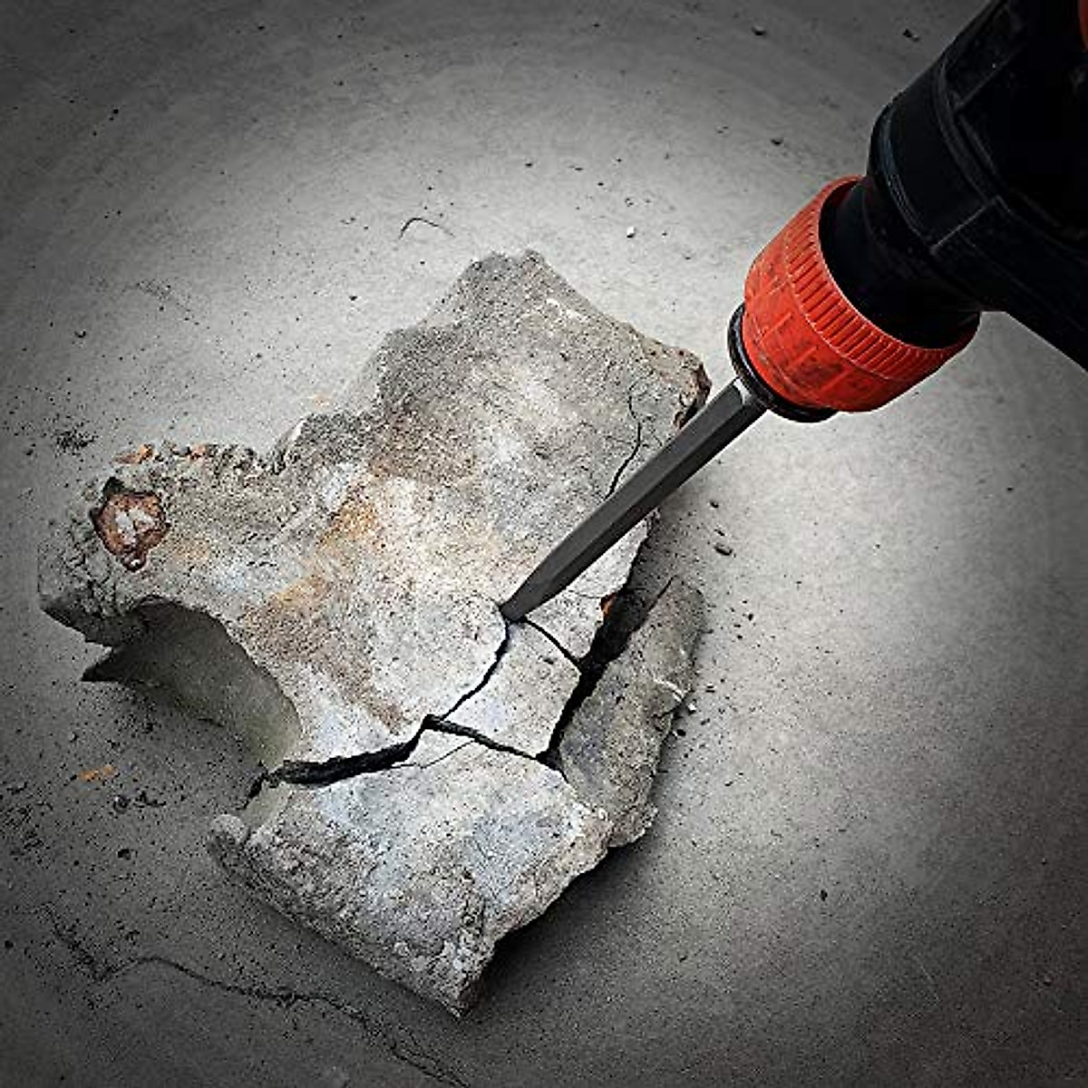 COMOWARE Rotary Hammer Drill Bits Set & Chisels- SDS Plus Concrete Masonry Hole Tool 17pcs with Storage Case