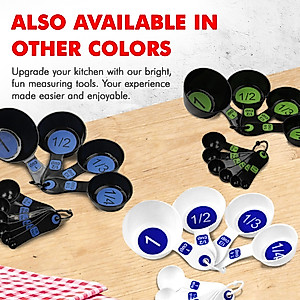 Chef Craft Easy to Ready Plastic Measuring Cup Set, 10 piece set, Green