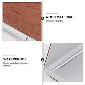 Cabilock 1pc Solid Wood Storage Box Business Holder for Men Business Card Case Business Card Binder Slim Wallets for Men Business Organizer Name Holder Pocket Stainless Steel Man Deck